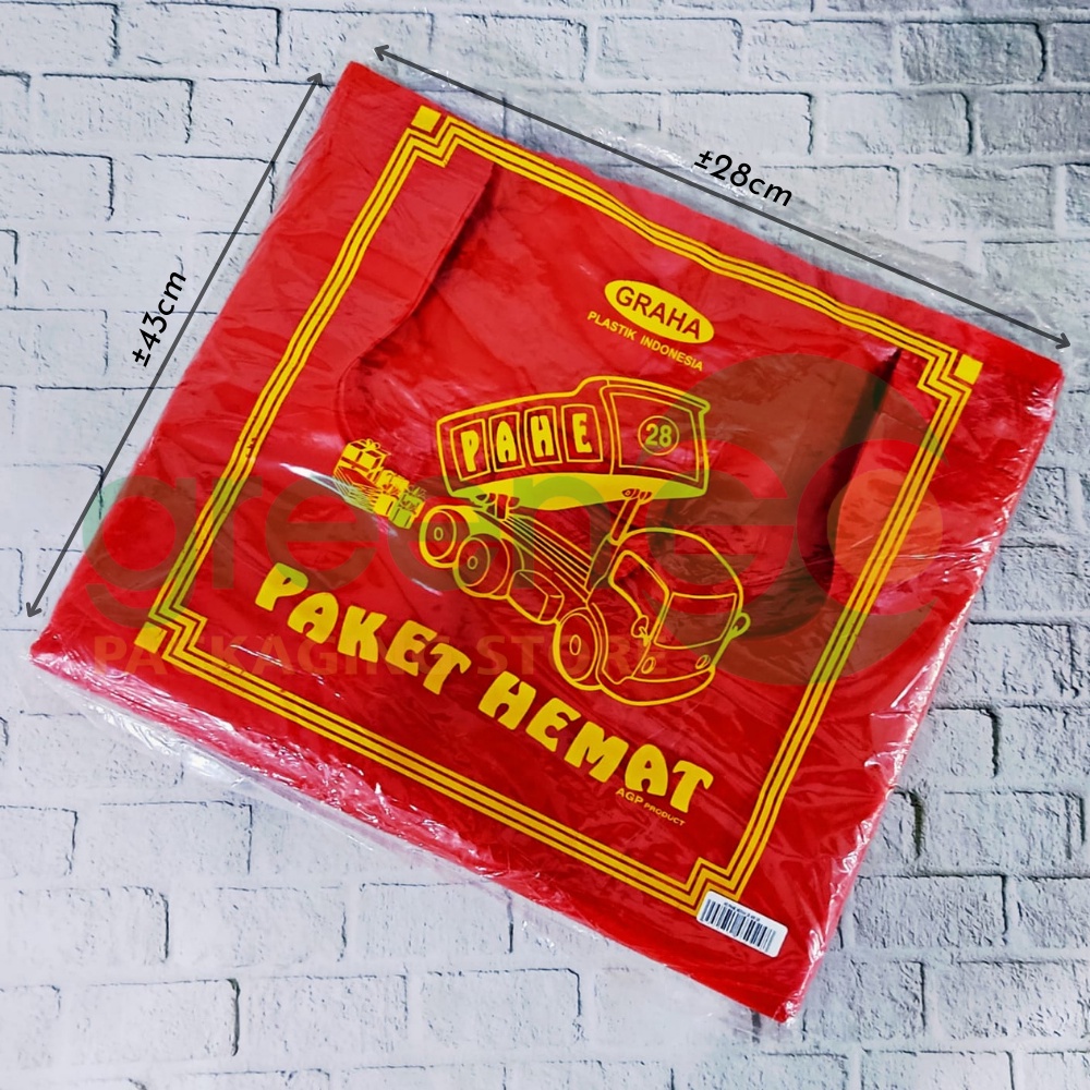 Jual PLASTIK HD MERAH PAHE 17CM 24CM 28CM 35CM 40CM KRESEK WARNA ...