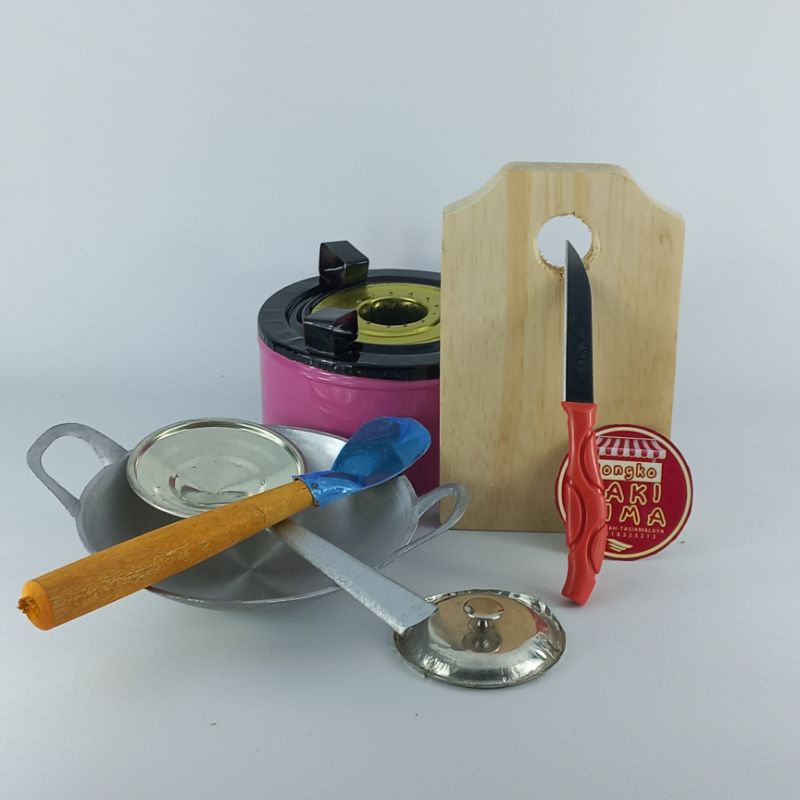 Jual Mainan Miniatur Alat Masak Masakan Anak Kompor Spirtus Ceper Set ...