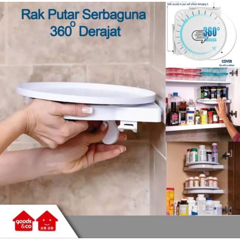 Jual KAN Rak Sudut Putar Serbaguna Rotary Shelf | Shopee Indonesia
