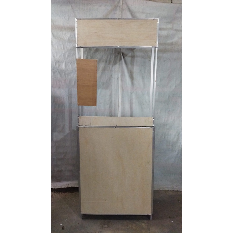 Jual stand booth jualan lipat portable atap polos ambalan tatakan depan ...