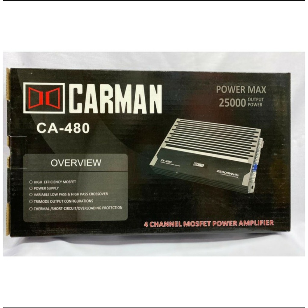 Jual POWER CARMAN CA-480 4 CHANNEL MOSFET POWER AMPLIFIER | Shopee Indonesia