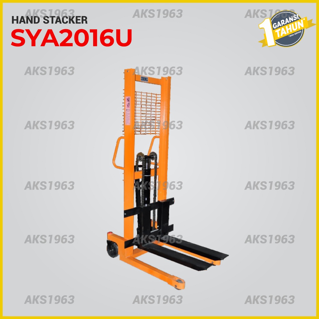 Jual Alat Angkat Barang Hand Stacker Lift Forklift 2 ton 1,6 m U Frame ...