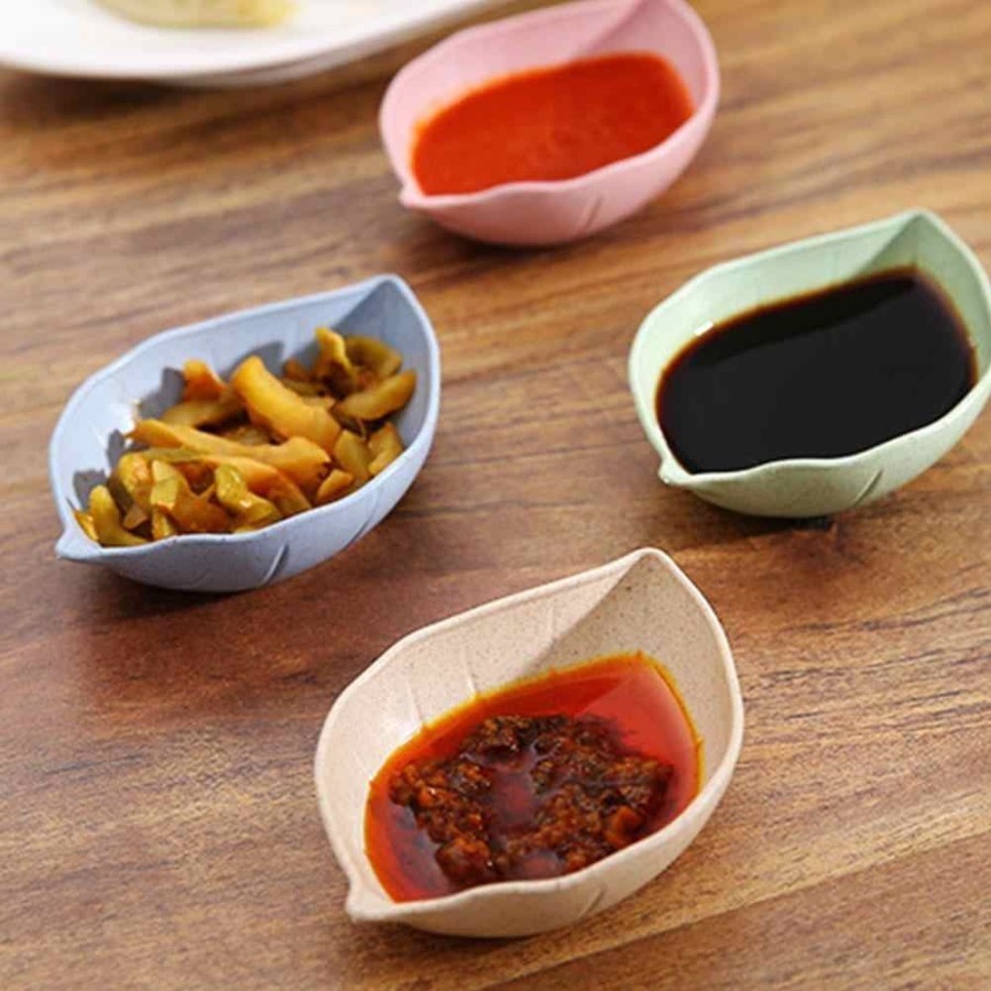Jual MANGKUK SAJI KECIL Tempat Saos Bahan Jerami Bentuk Daun / Mangkok ...