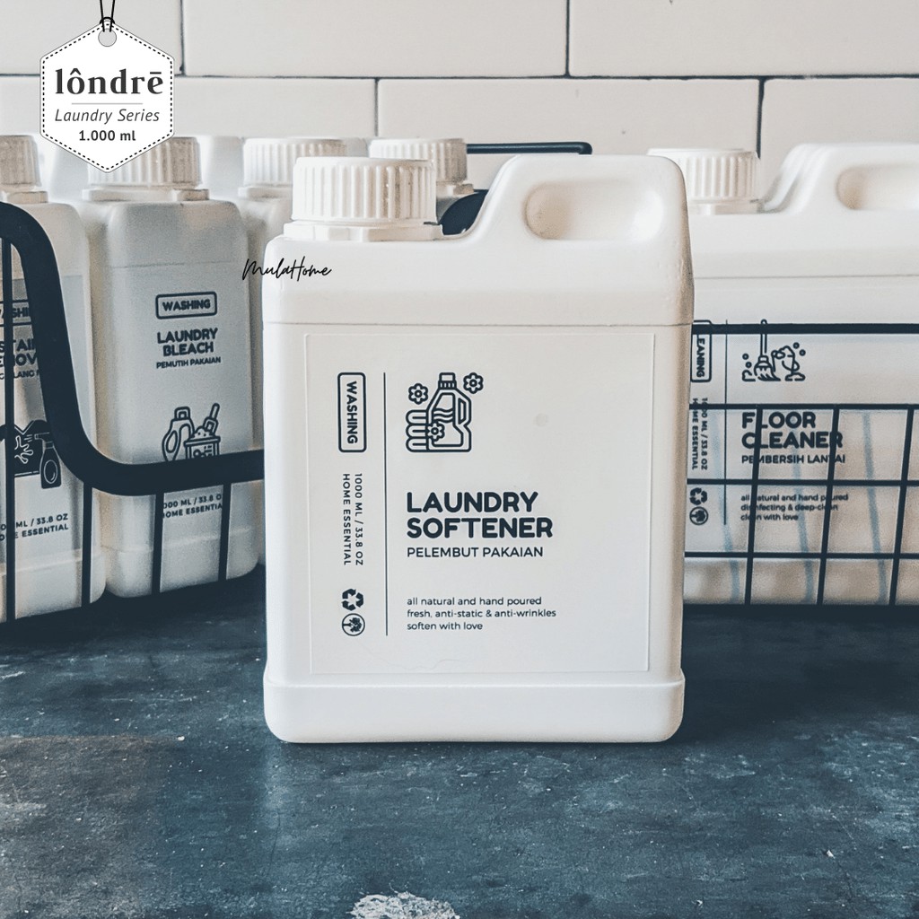 Jual LONDRe Laundry Detergent Bottle 1000 ml/1 Liter Botol Refill Tempat Deterjen Softener ...