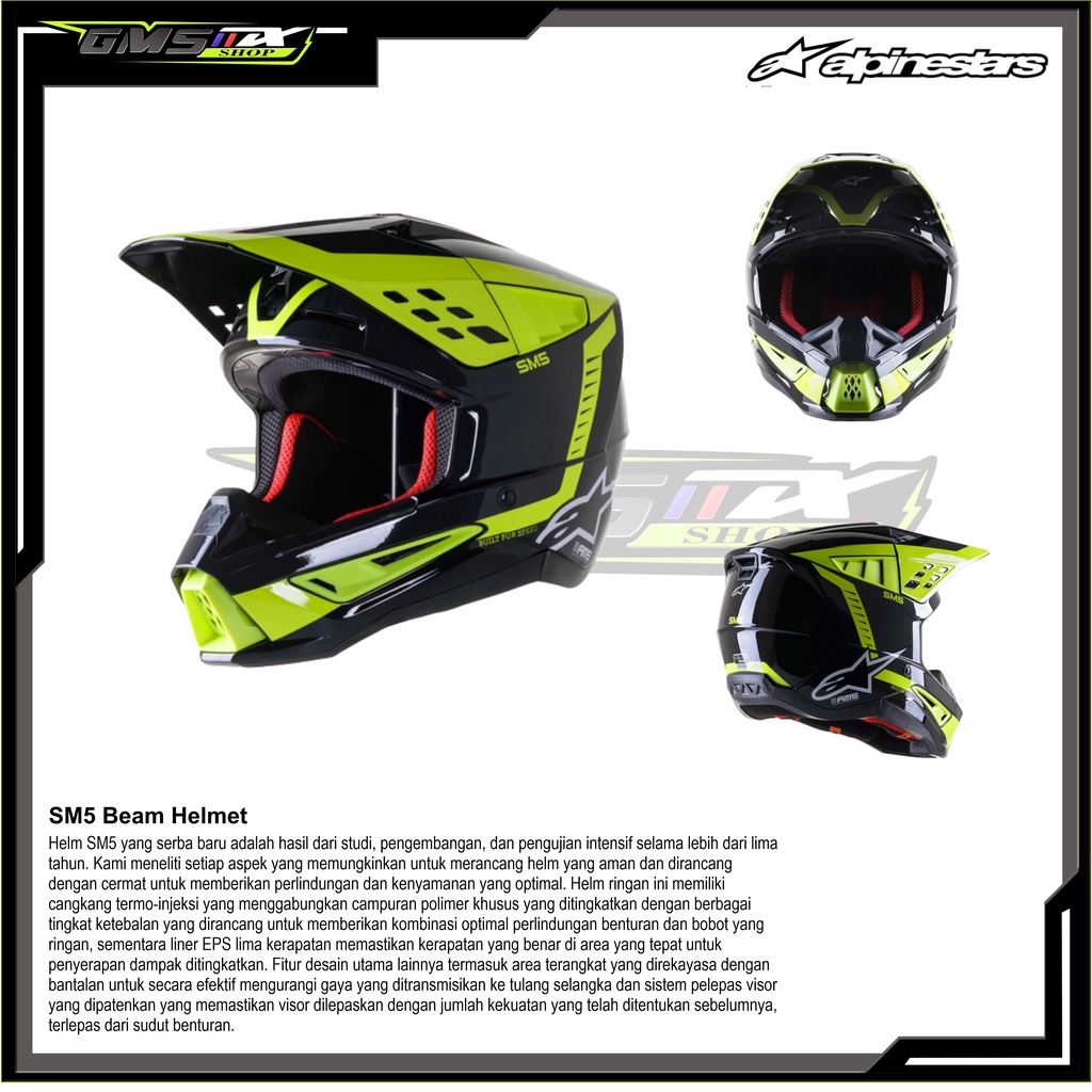 Jual HELM ALPINESTAR SM5 BEAM, HELM TRAIL ALPINESTAR, HELM CROSS ALPIN ...