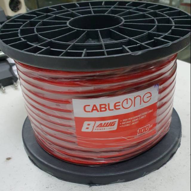 Jual Kabel Aki DC Power Supply 8 AWG Audio One 1roll (100ft atau ...