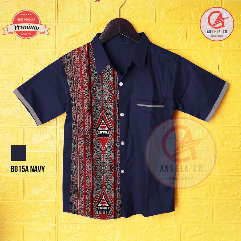 Jual Angelaco | Batik Gorga Anak Lengan Pendek | Batik Premium Etnik ...