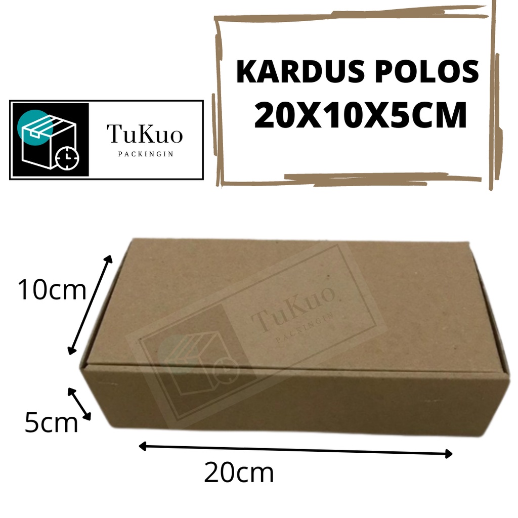 Jual Kardus Polos 20x10x5cm Kardus Kue Kardus Packing KARDUS DIECUT ...