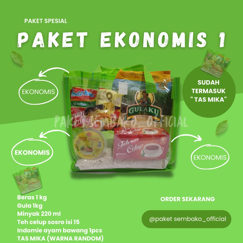 Jual Pak eko - Paket Ekonomis Paket sembako kumplit murah bandung | Shopee Indonesia