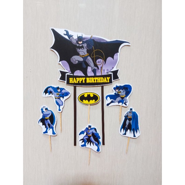 Jual TOPPER BATMAN / TOPPER HAPPY BIRTHDAY / TOPPER KUE BATMAN / CAKE ...