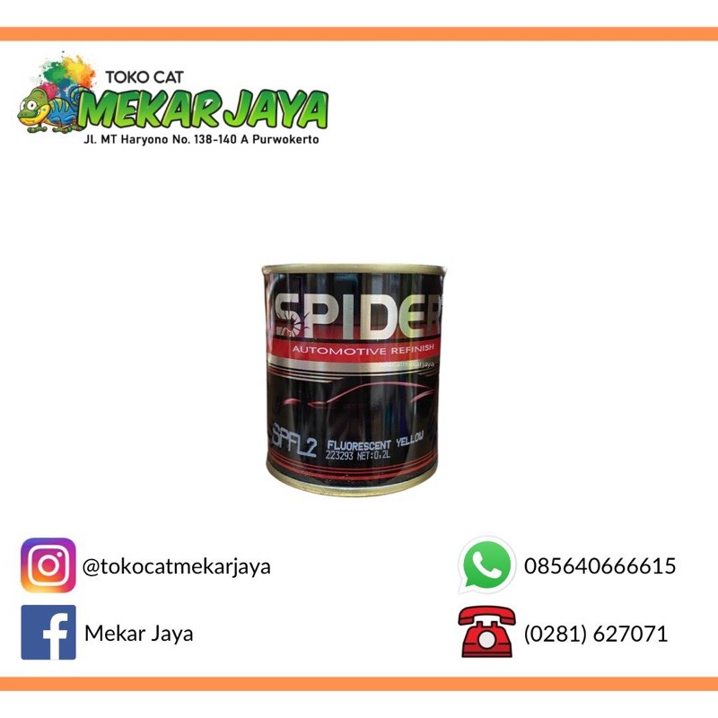 Jual Cat Duco Spider fluorescent yellow 200cc | Shopee Indonesia