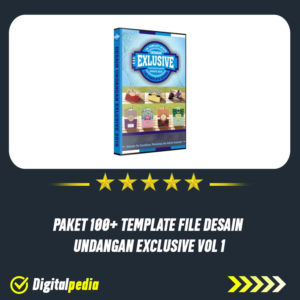 Jual Paket 100+ Template File Desain Undangan Exclusive Vol 1 Design Grafis CDR Usaha Percetakan ...