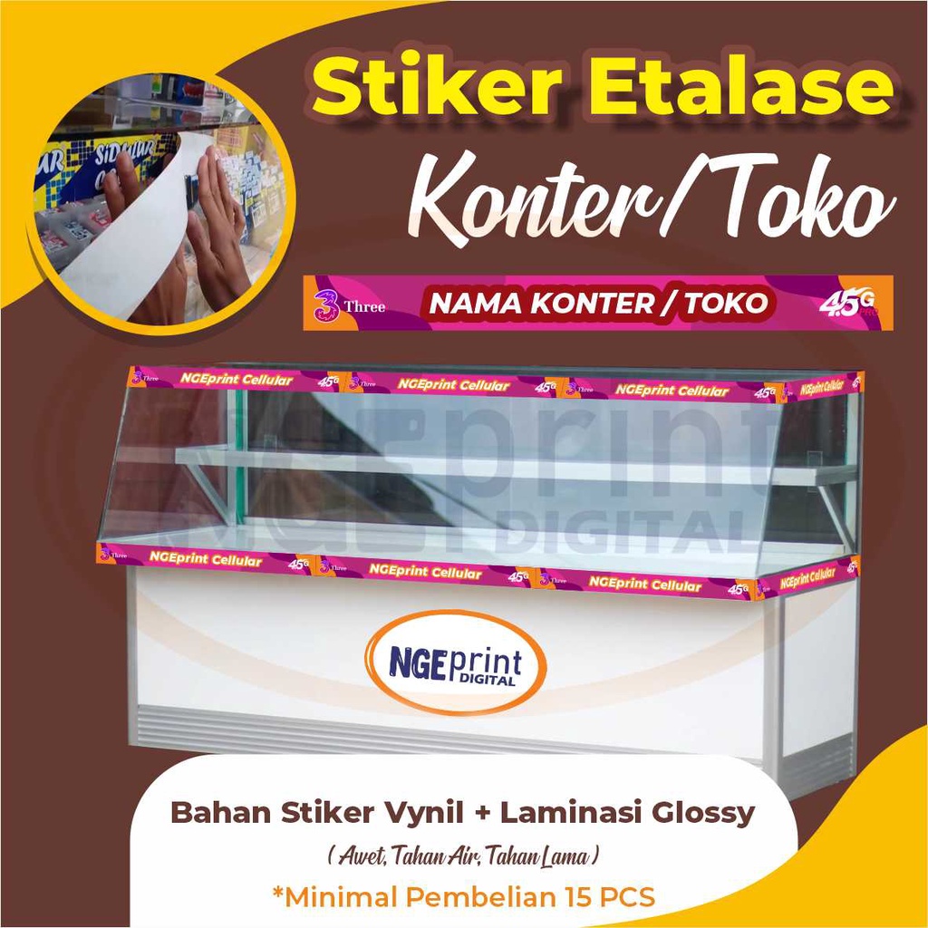 Jual [FREE LAMINASI] Stiker Etalase Konter, Stiker Etalase toko ...