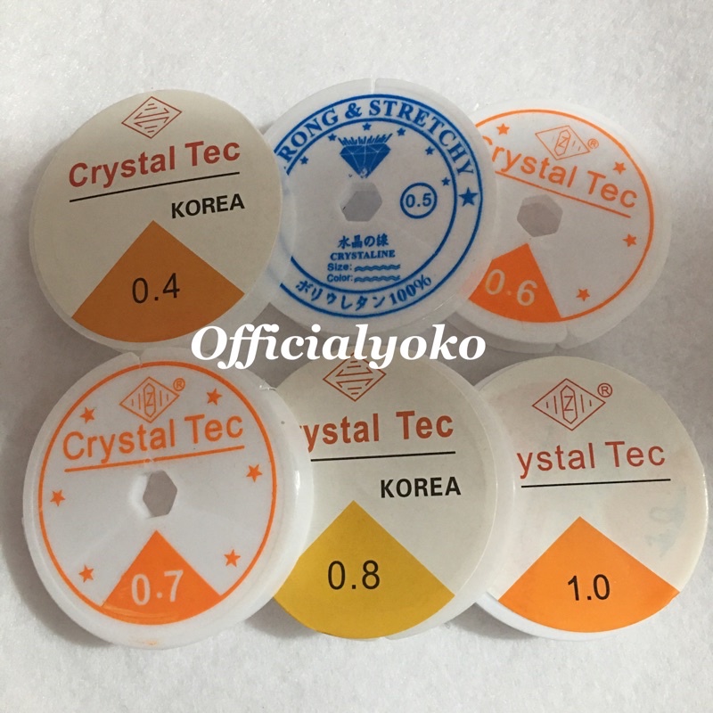 Jual Senar Karet Elastis buat gelang / Benang Karet Roll 0.4 / 0.5 / 0. ...