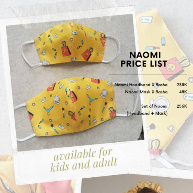 Jual MASKER KAIN 3 LAPIS (Naomi Mask X Basha) | Shopee Indonesia