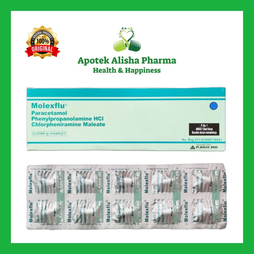 Jual Molexflu Per Strip 10 Tablet - Molekflu Obat Flu Pilek Dewasa ...