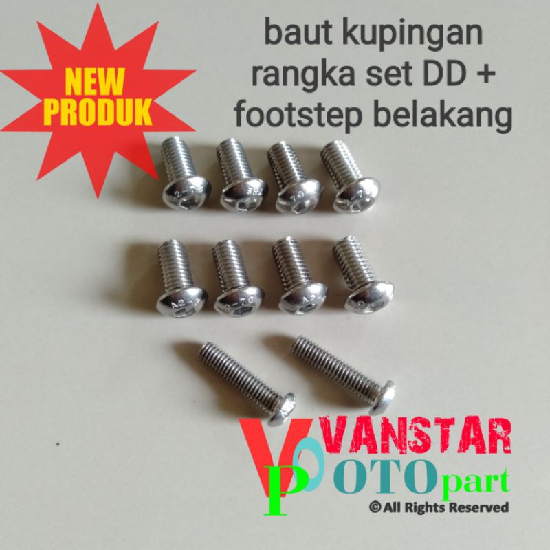 Jual baut kupingan rangka satria 2 tak DD set footstep | Shopee Indonesia