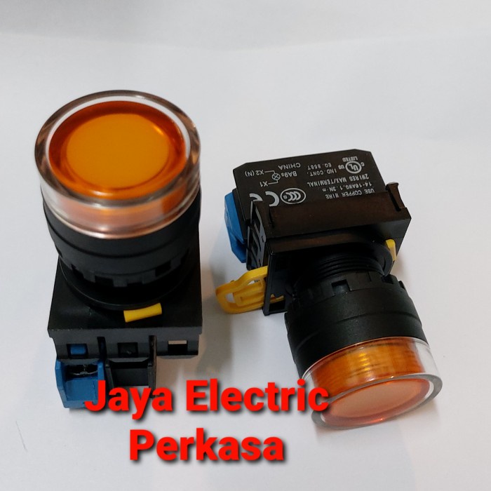 Jual Idec Push button Illuminated YW1L 1NO 220VAC Merah, kuning, Hijau ...