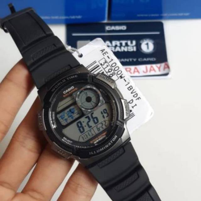 Jual [100% ORIGINAL] CASIO AE-1000W-1BV Jam Tangan Pria (Garansi RESMI 1Thm) | Shopee Indonesia
