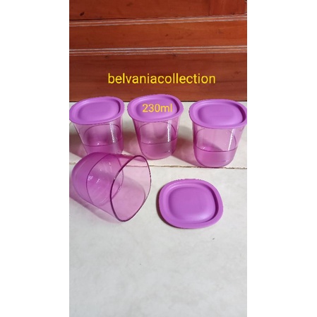Jual gelas minum crystalline low 230ml gelas kristal ungu Tupperware ...