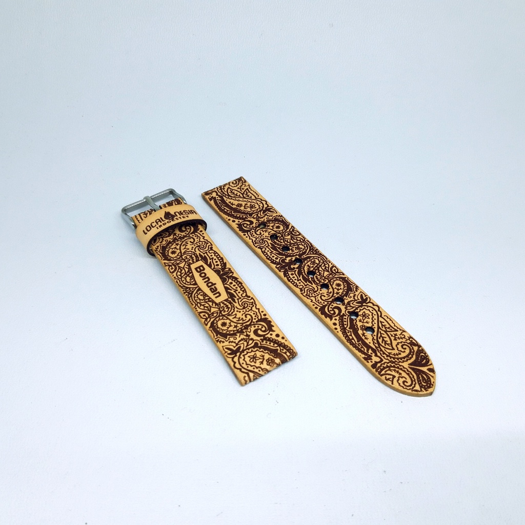 Jual Tali Jam Tangan Kulit Motif Batik | Strap Jam Tangan Batik ...