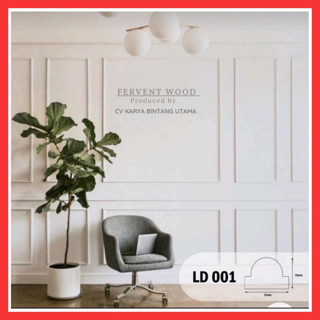 Jual Lis Kayu Wall Moulding Molding Wainscoting Lis Dinding Profil Kayu ...