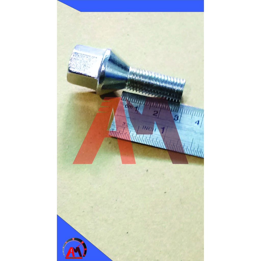 Jual Mur Baut Mercy 14 x 1.5 27mm Baut Roda velg Mercedes Benz BMW ...