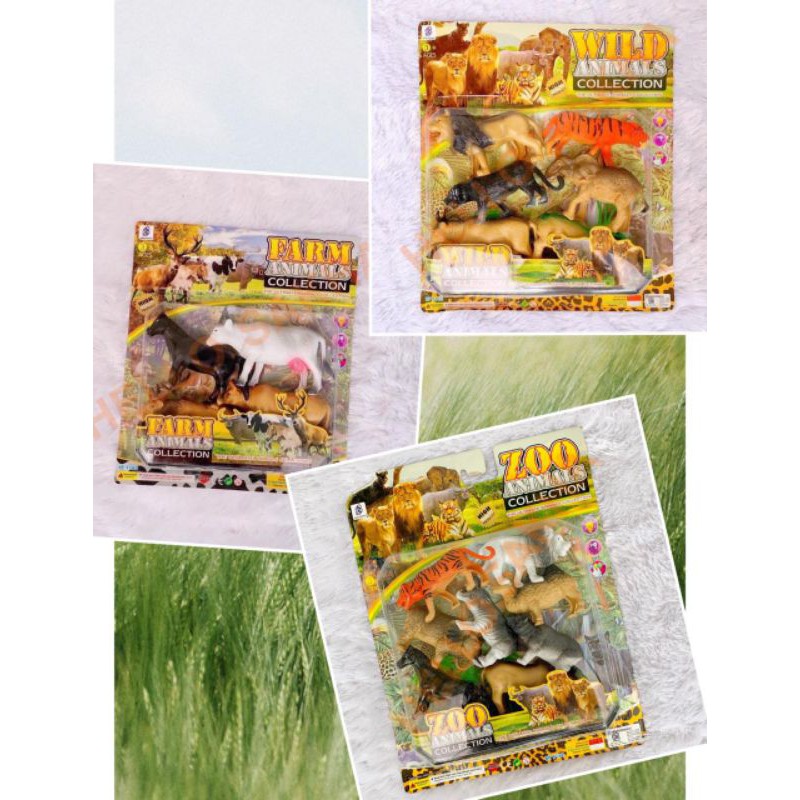 Jual MAINAN FARM & WILD & ZOO ANIMALS COLLECTION / ANIMAL SET PLASTIK ...