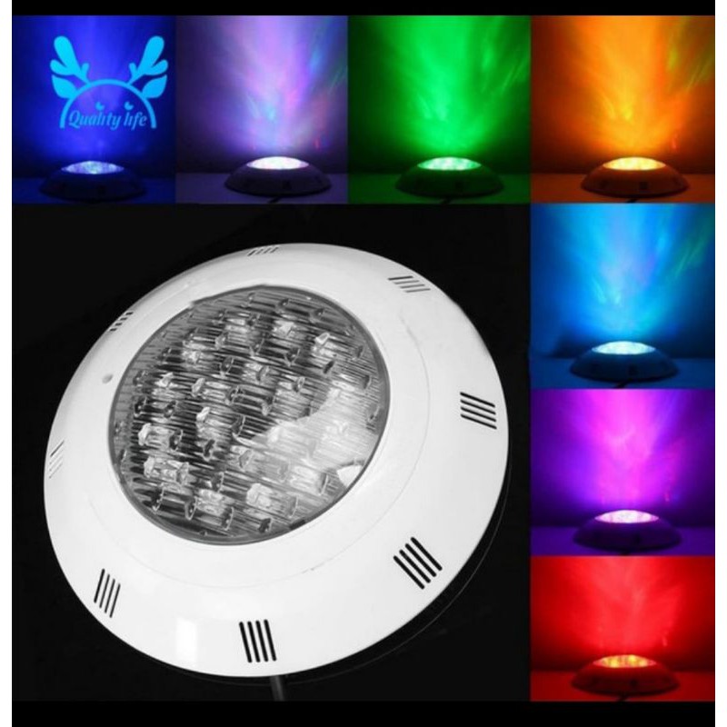 Jual lampu kolam renang swimming pool led 12v 18w 18 watt rgb warna ...