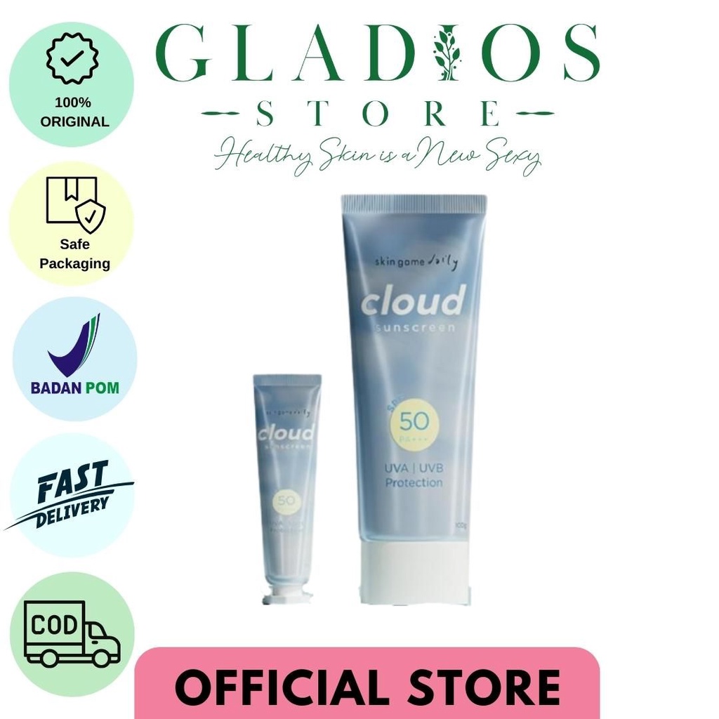 Jual Skin Game Cloud Sunscreen SPF 50 PA+++ 20 gr & 100 gr | Shopee ...