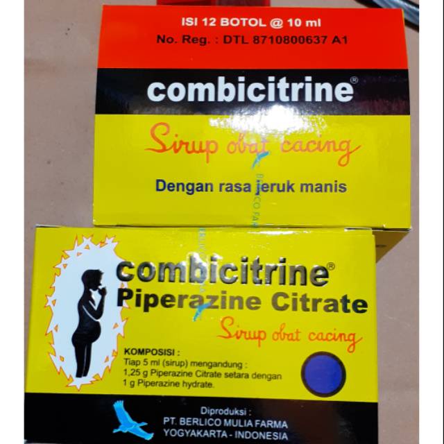 Jual OBAT CACING COMBICITRINE 1 BOX ISI 12 BOTOL / OBAT CACING RASA ...