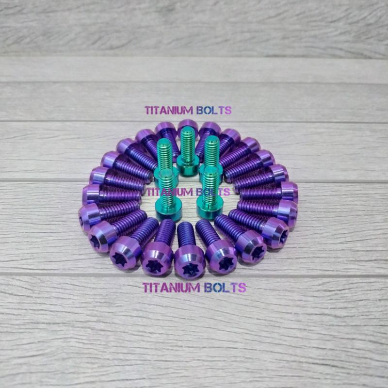 Jual Baut Titanium Bolts GR5 M6X10 M6X15 Original | Shopee Indonesia