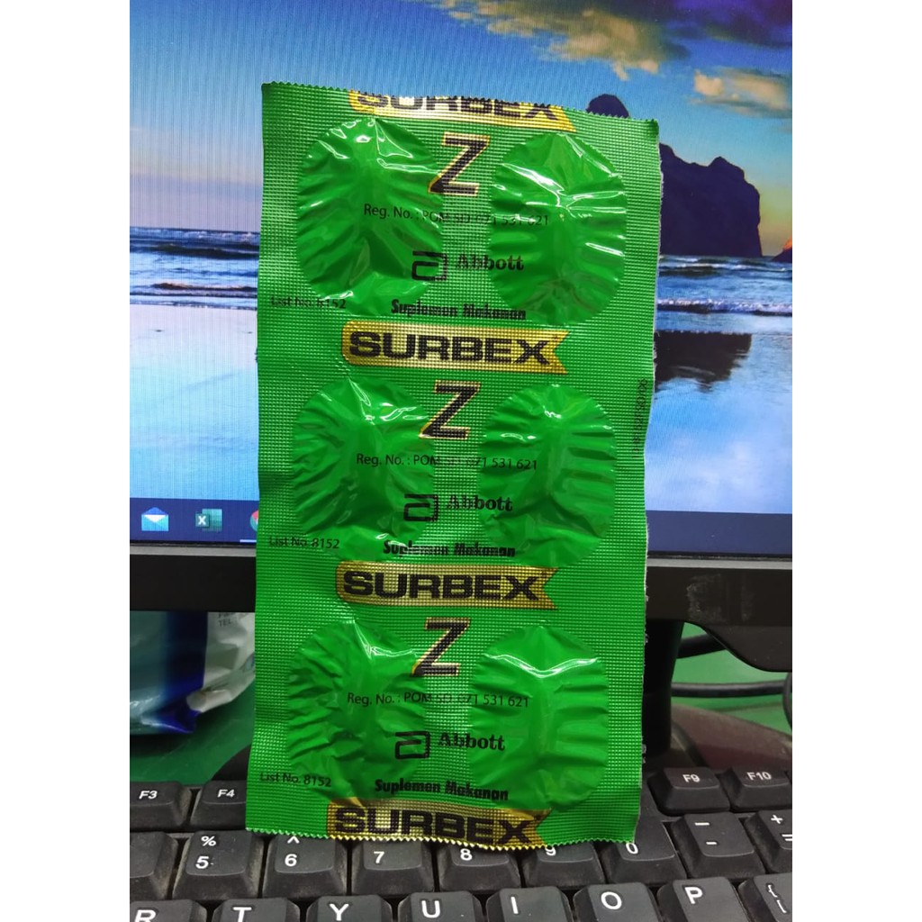 Jual SURBEX Z MULTIVITAMIN PLUS ZINC 1 LEMBAR ISI 6 KAPLET DARI ABBOTT ...