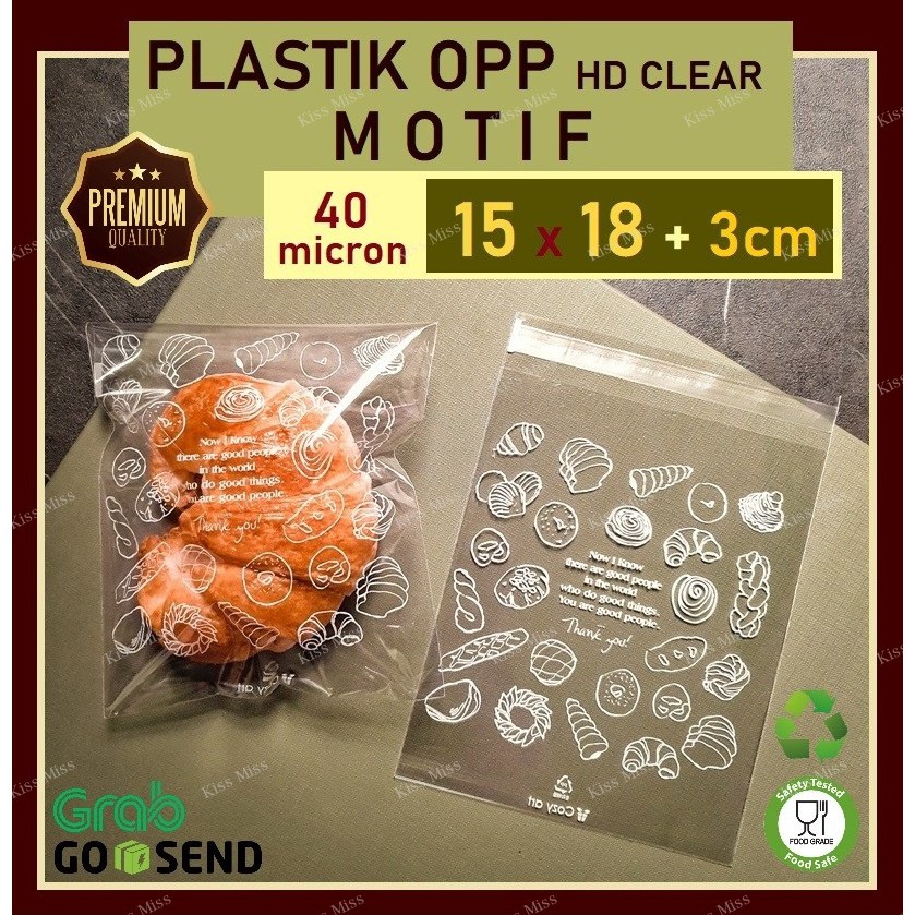 Jual PLASTIK OPP ROTI MOTIF - 15x18 - donat - makanan - lem - bakery ...