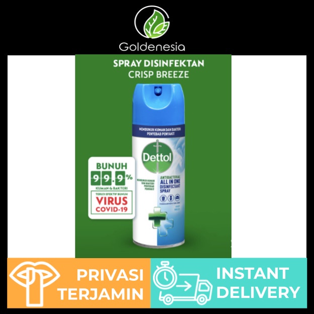 Jual Dettol Disinfectant Spray Crisp Breeze 225 ML | Shopee Indonesia