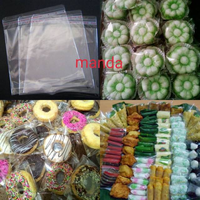 Jual Plastik opp bening lem bungkus kue makanan bungkus souvenir 100 ...