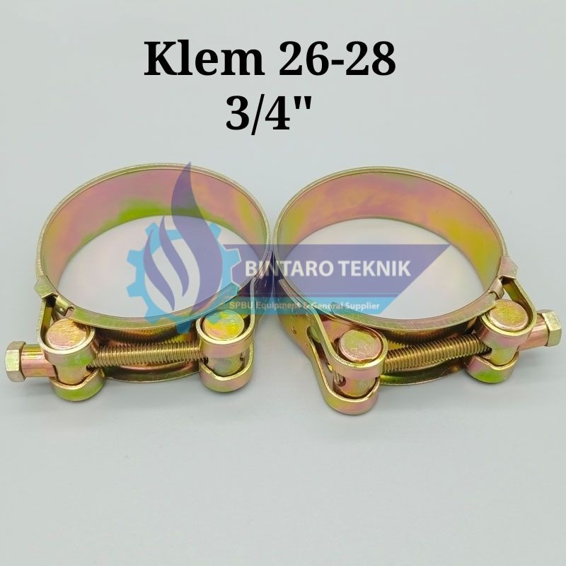 Jual Clam Clamp Hose atau Klem Selang Pertamini Pom Mini 26-28 3/4 ...