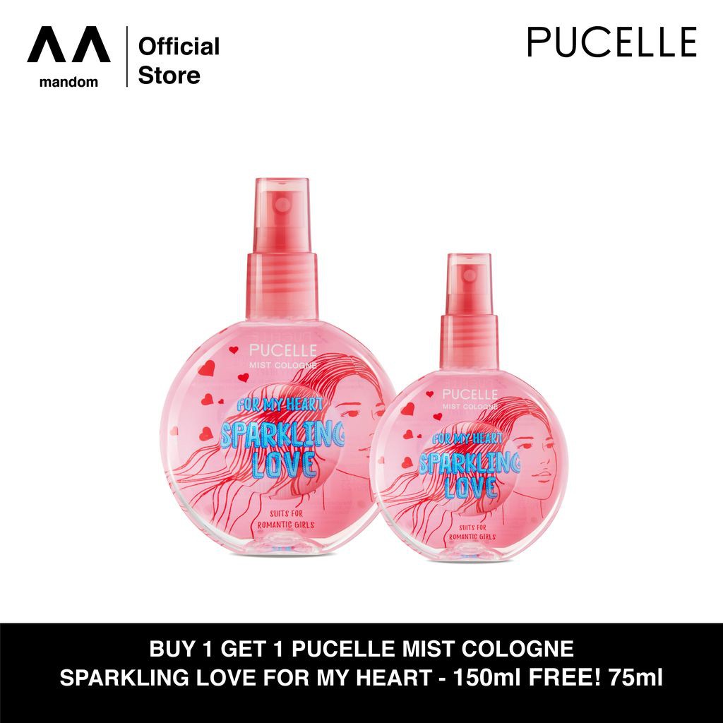 Jual PUCELLE Mist Cologne Sparkling Love 150ml FREE! 75ml | Shopee ...
