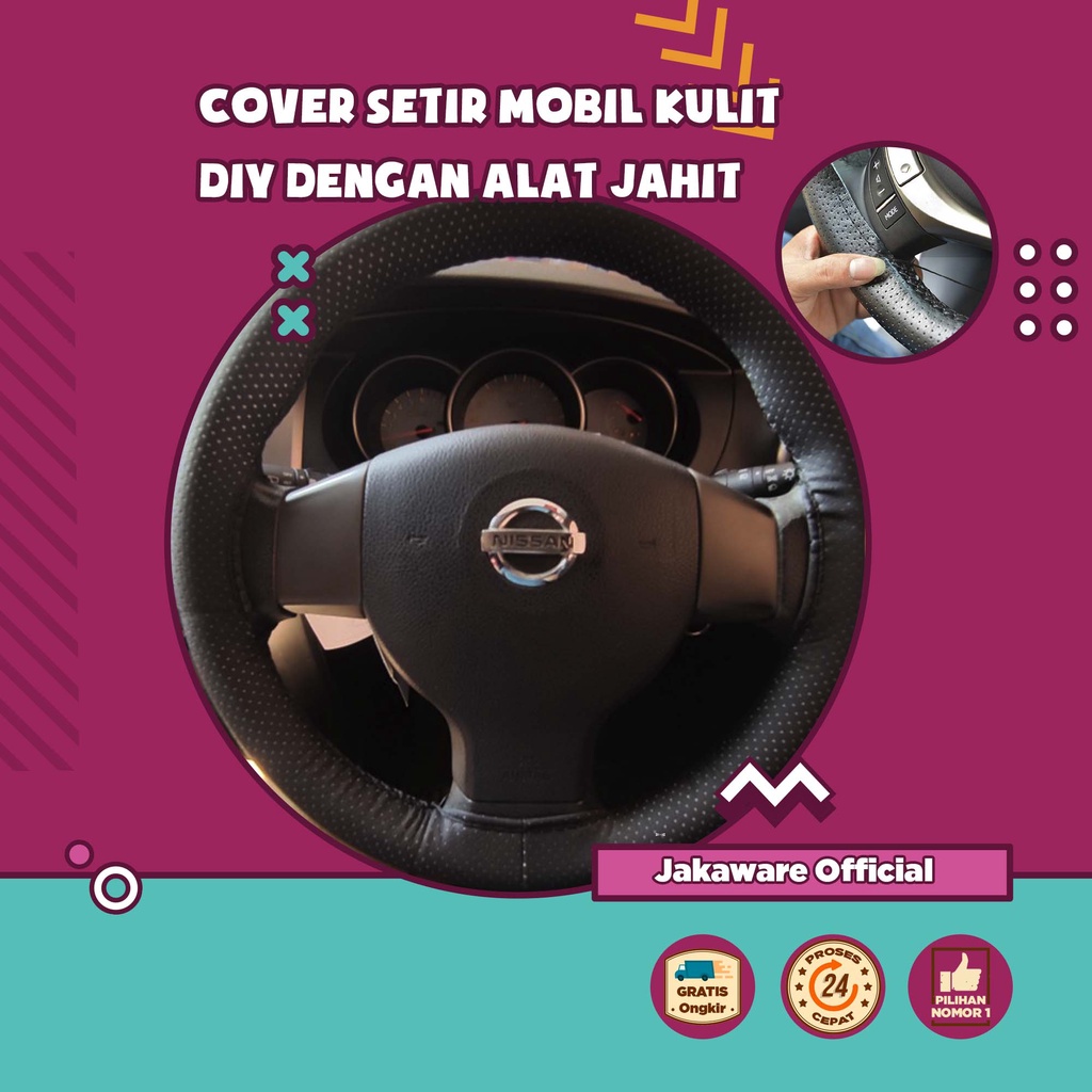 Jual COVER SETIR MOBIL KULIT DIY DENGAN ALAT JAHIT SARUNG BUNGKUS SETIR ...