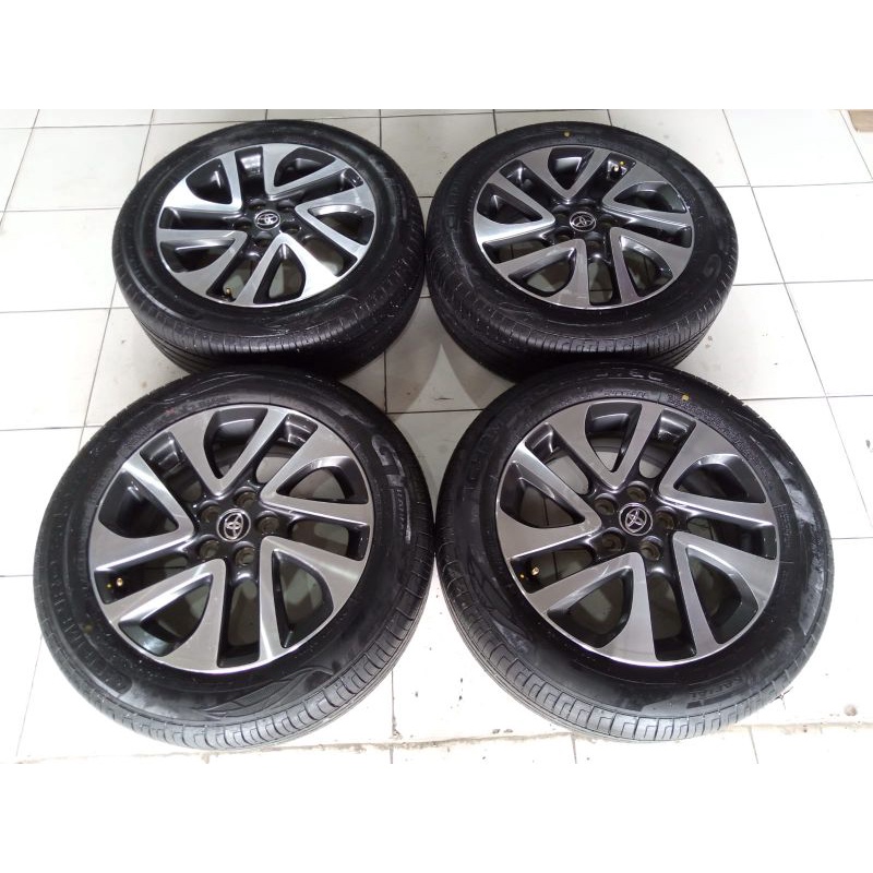 Jual velg bekas mobil Toyota Sienta Ring 16 pcd 5x100 lebar 6 ET 45 ban GT radial 195 60 R16 ...