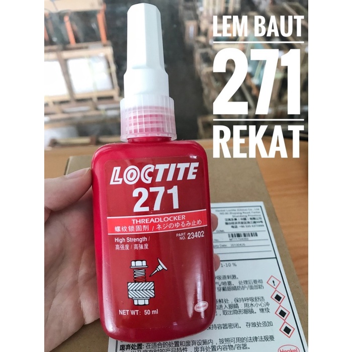 Jual Lem Baut Loctite271 / Loctite threadlocker 271 (50 ml) | Shopee ...