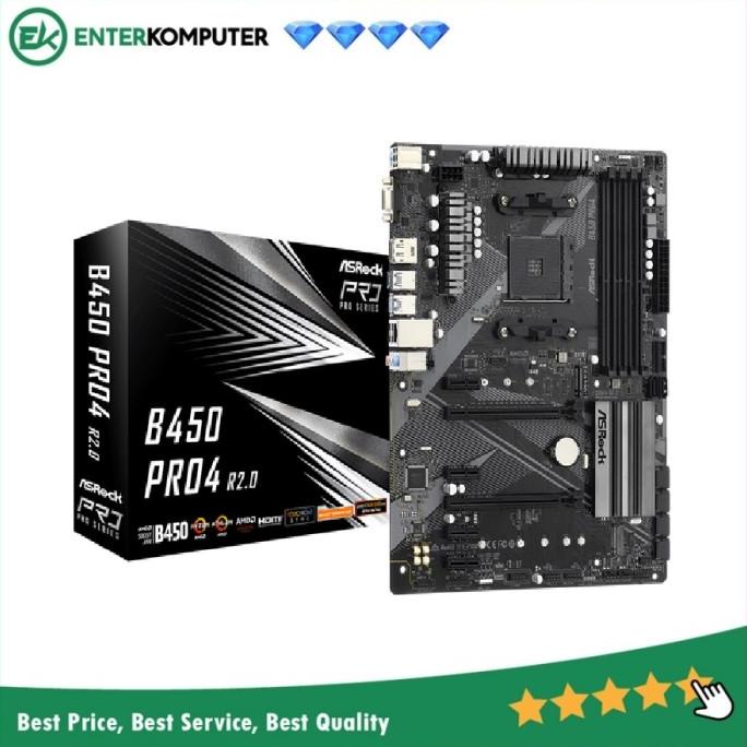 Jual ASRock B450 Pro 4 (AM4, AMD Promontory B450, DDR4, USB3.1, SATA3 ...