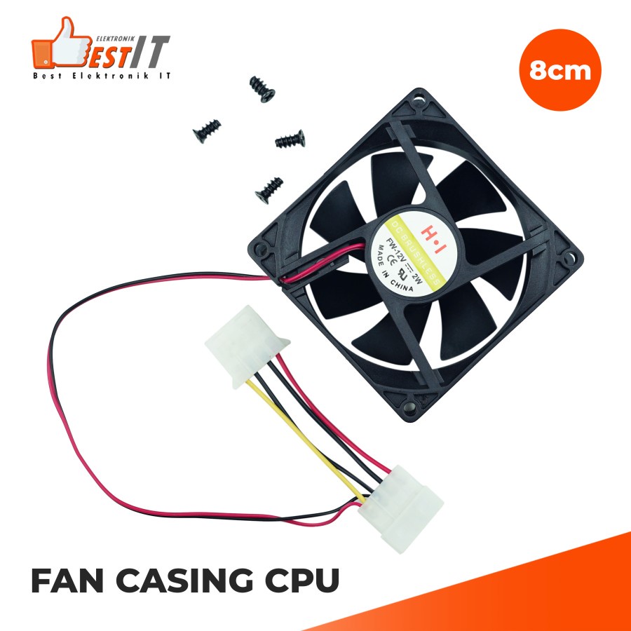 Jual Fan Casing Kipas CPU 8cm Hitam FREE BUBBLE WRAP | Shopee Indonesia