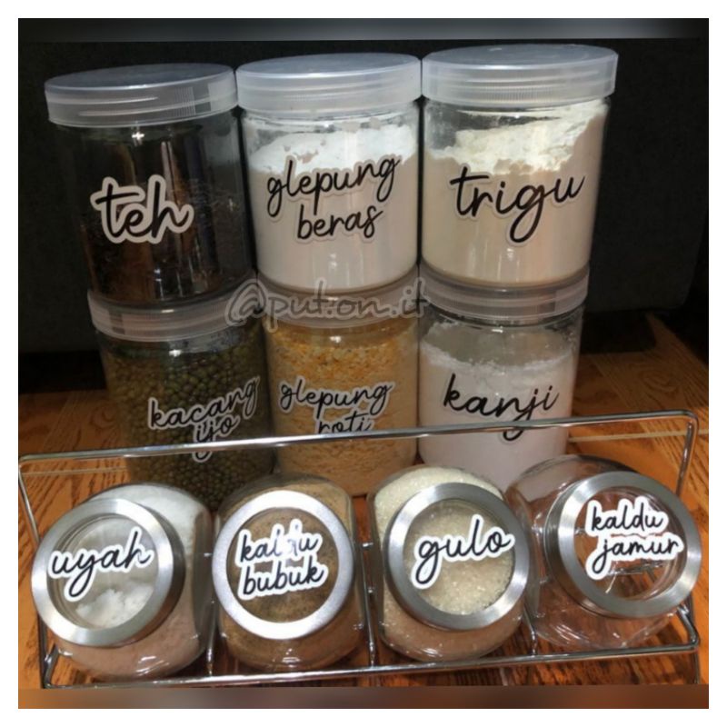 Jual Stiker label bumbu / stiker wadah bumbu / label wadah dapur ...