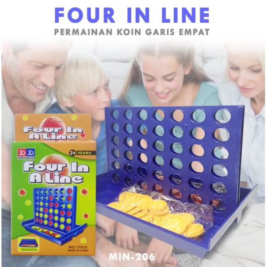 Jual FOUR IN LINE - BOARD GAME-FAMILY GAME - MELATIH KETANGKASAN DAN ...