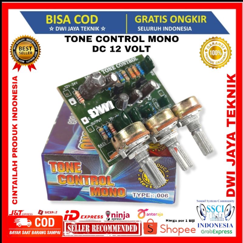 Jual TONE CONTROL MONO 2 TR DC 12V | Shopee Indonesia