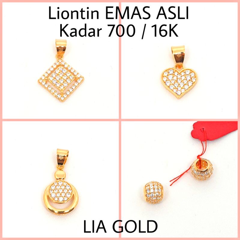 Jual Liontin Cantik EMAS ASLI Kadar 700 / 16K ( TOKO MAS LIA GOLD ...