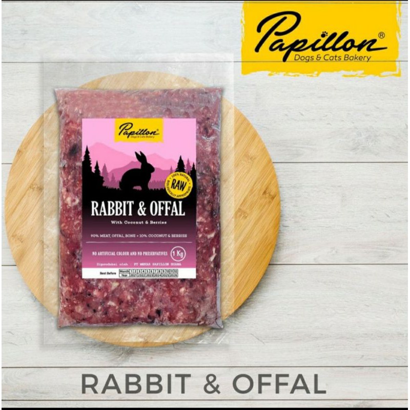 Jual Raw food Rabbit & Offal with coconut & berries 1kg | Shopee Indonesia