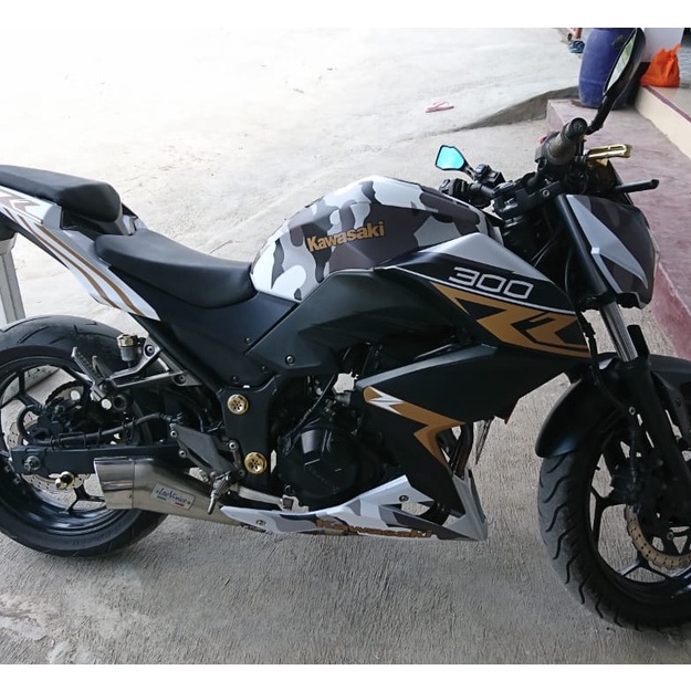 Jual Stiker Decal Full Body Kawasaki Z250 Motif Army | Shopee Indonesia