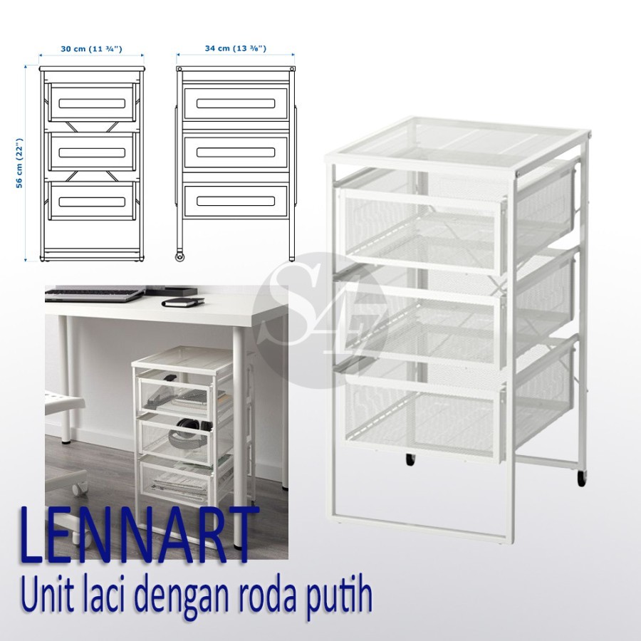 Jual laci dengan roda LACI BAWAH MEJA laci surat / rak dengan laci ...